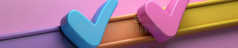 19 3D Model of a Colorful Checkmark Icon Realistic and Vibrant ...
