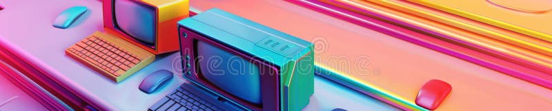 94 3D Model of a Colorful Desktop Computer Icon Realistic and Intricate ...