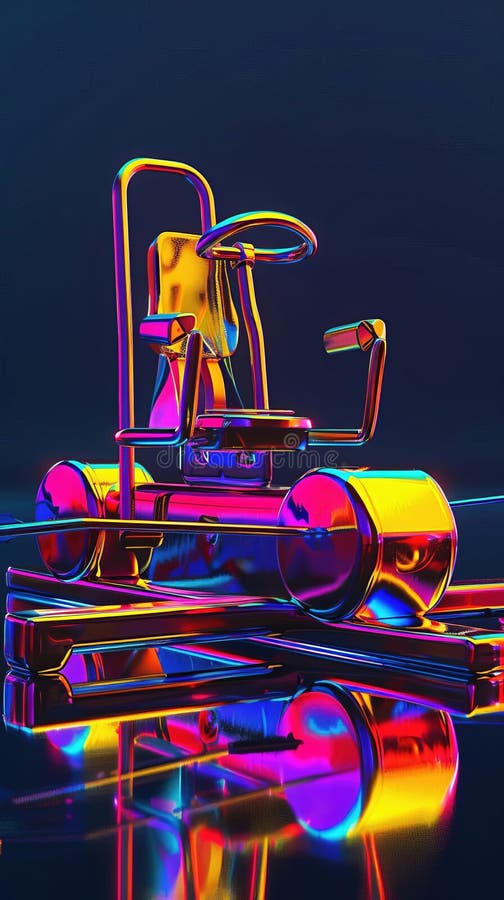 152 3D Model of a Colorful Rowing Machine Icon Detailed and Shiny ...
