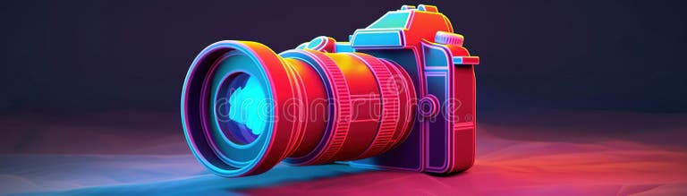 28 3D Model of a Colorful Video Camera Icon Realistic and Shiny ...