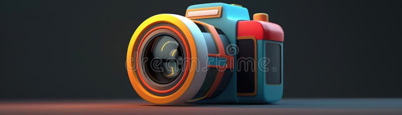 28 3D Model of a Colorful Video Camera Icon Realistic and Shiny ...