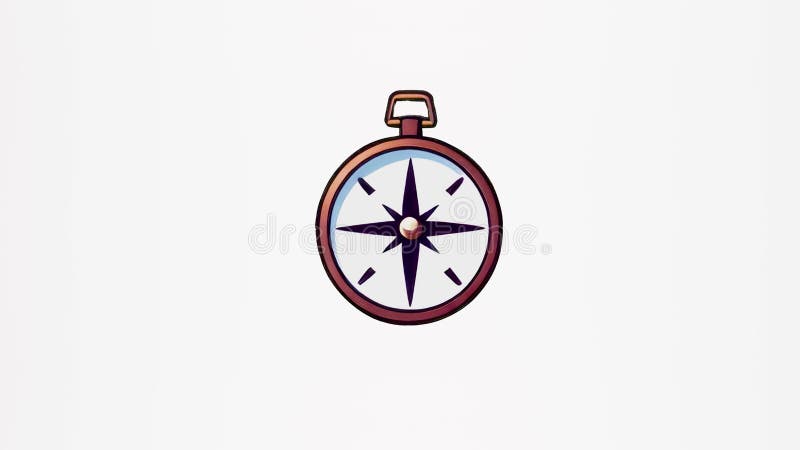 2d Model of a Compass Isolated on a White Screen Stock Video - Video of ...
