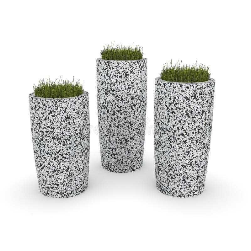 3D Model Complex Flower Pot Leon Stock Illustration - Illustration of ...