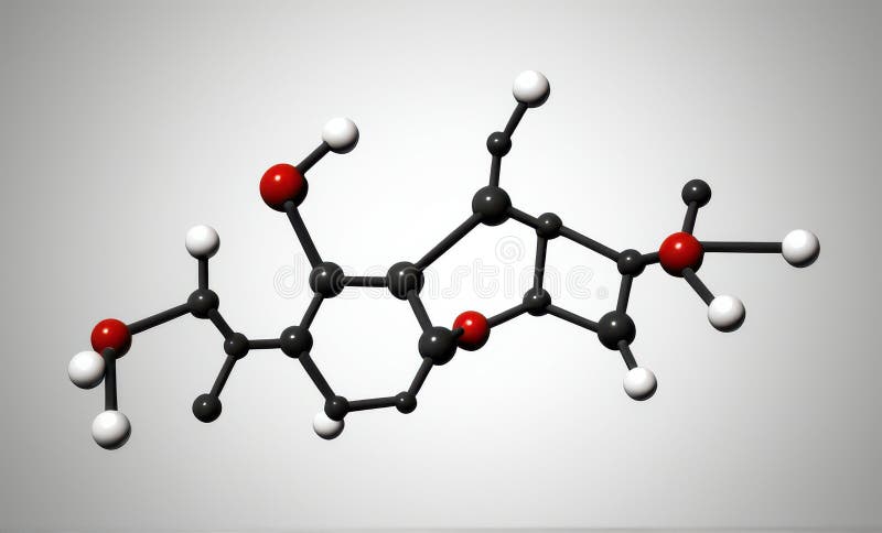 Oxygen Molecule Diagram 3d Oxygen Molecule, Illustration Stock Image