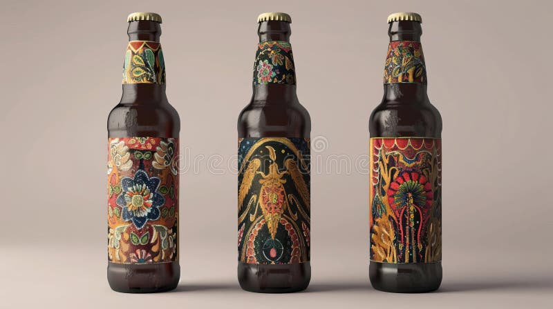 3D Model of Craft Beer Bottle with Unique and Eyecatching Label Artwork ...