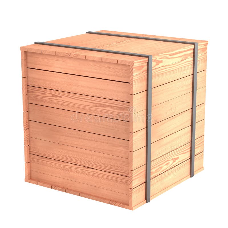 3d model of crate stock illustration. Illustration of cartoon - 36976375