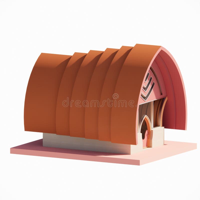 3d Model of a Cute Glamping Cottage Cabin House with Side and Front ...