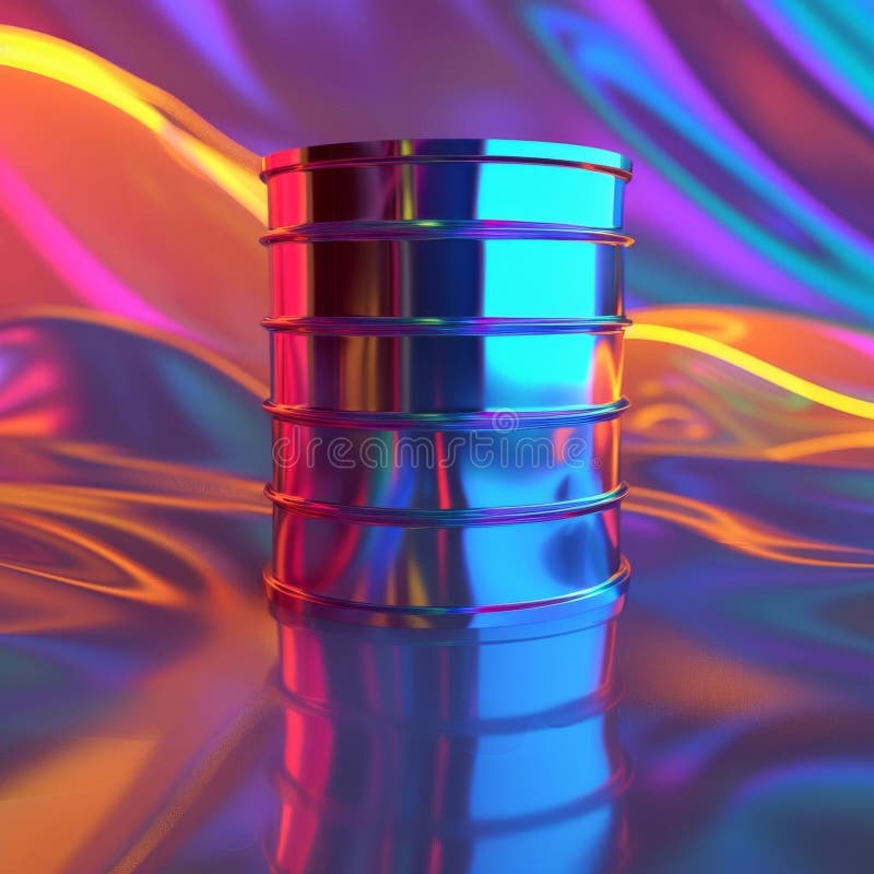 3D Model of a Database Management Icon with Colorful Background ...