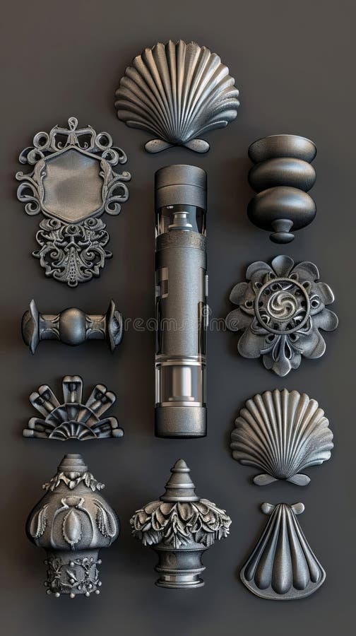3D Model of Decorative Shells and Plates for Customizing Vape Designs ...