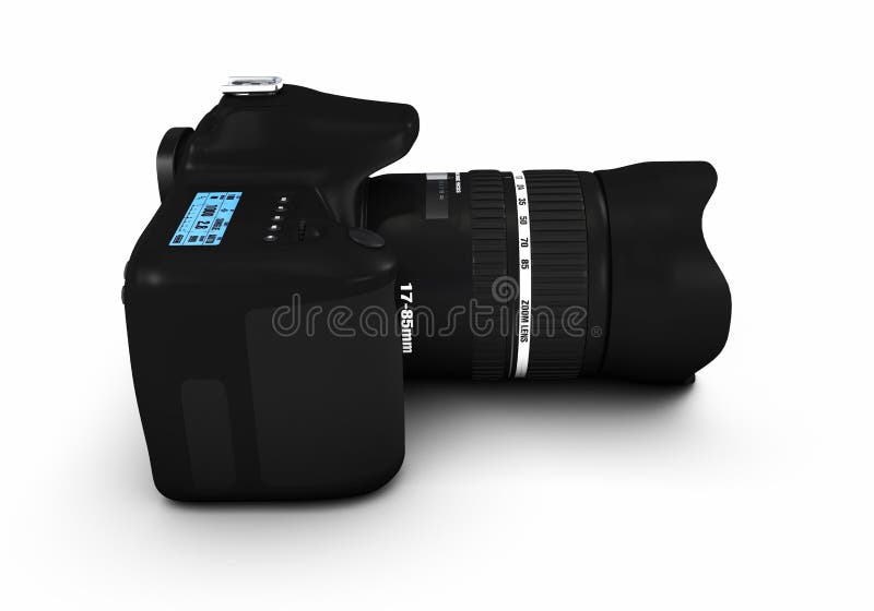 3D model of digital camera stock illustration. Illustration of ...