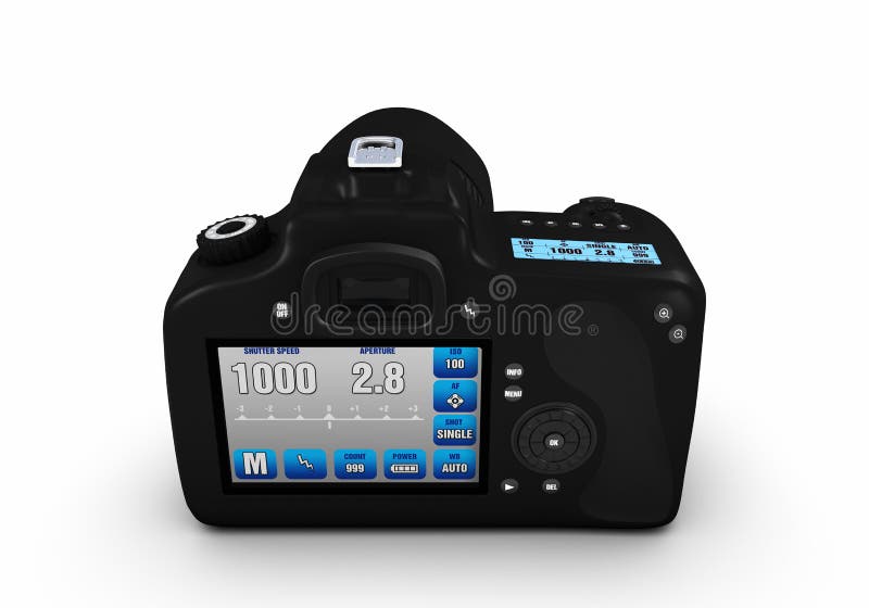 3D model of digital camera stock illustration. Illustration of ...