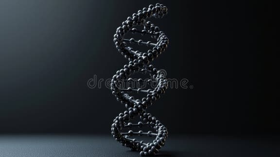 3d Model of a Dna Double Helix Structure with Connected Strands ...