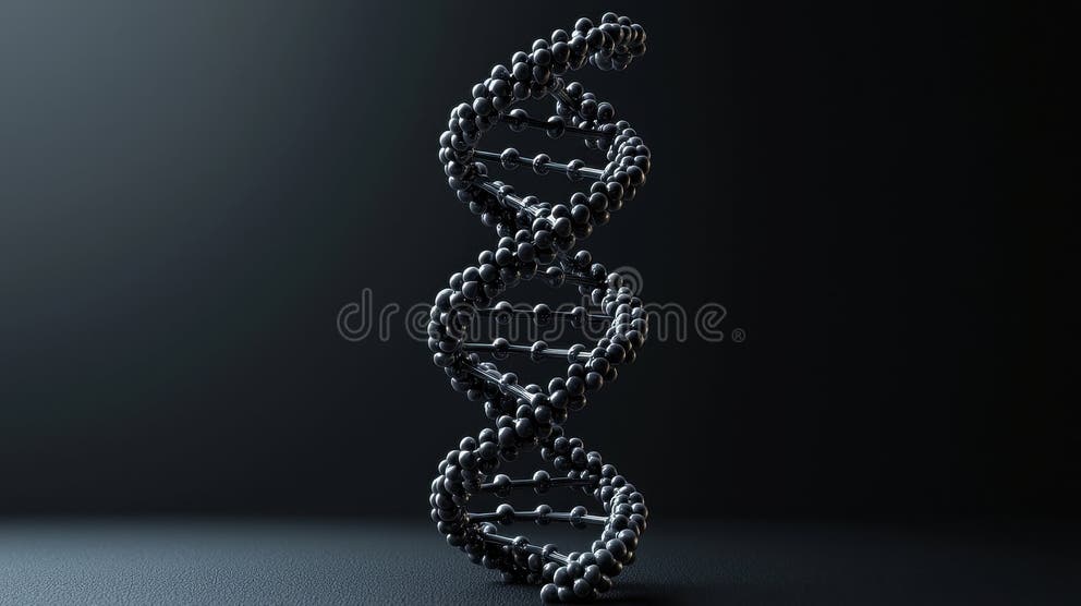 3d Model of a Dna Double Helix Structure with Connected Strands ...