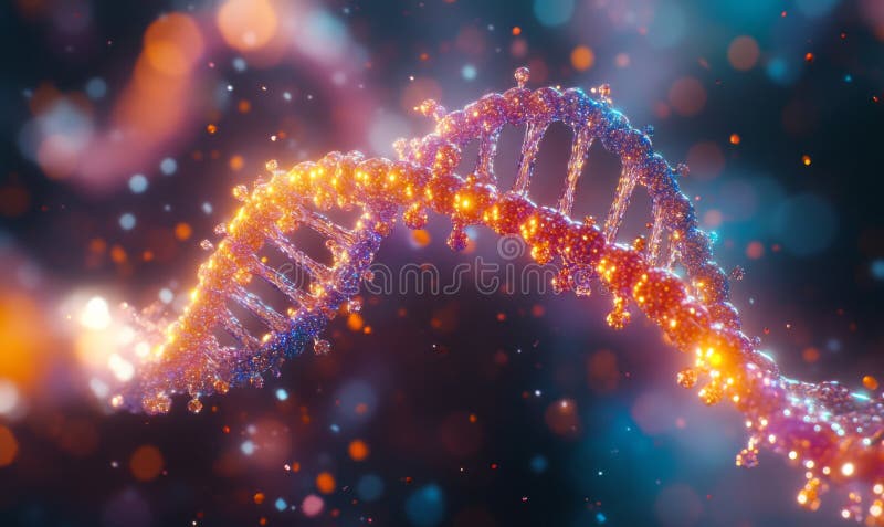 3D Model of a DNA Double Helix Structure with Detailed Nucleotides ...
