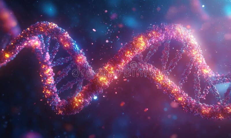 3D Model of a DNA Double Helix Structure with Detailed Nucleotides ...