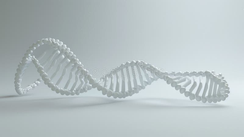 A 3D Model of a DNA Strand. the DNA Strand is Twisted in a Double Helix ...