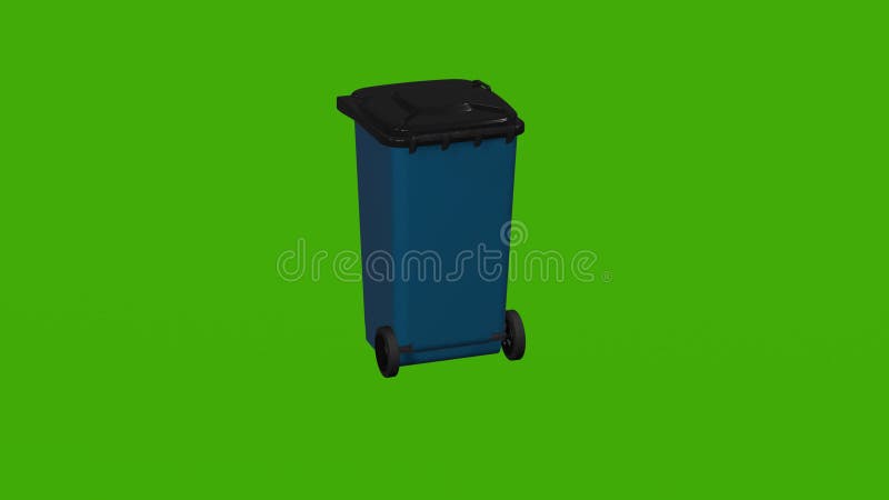 A 3D Model of a Dumpster Rotates on a Green Screen Stock Video - Video ...