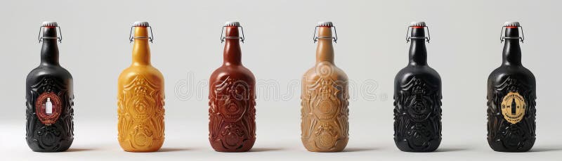 3D Model of Embossed or Debossed Beer Bottle Designs with Tactile ...