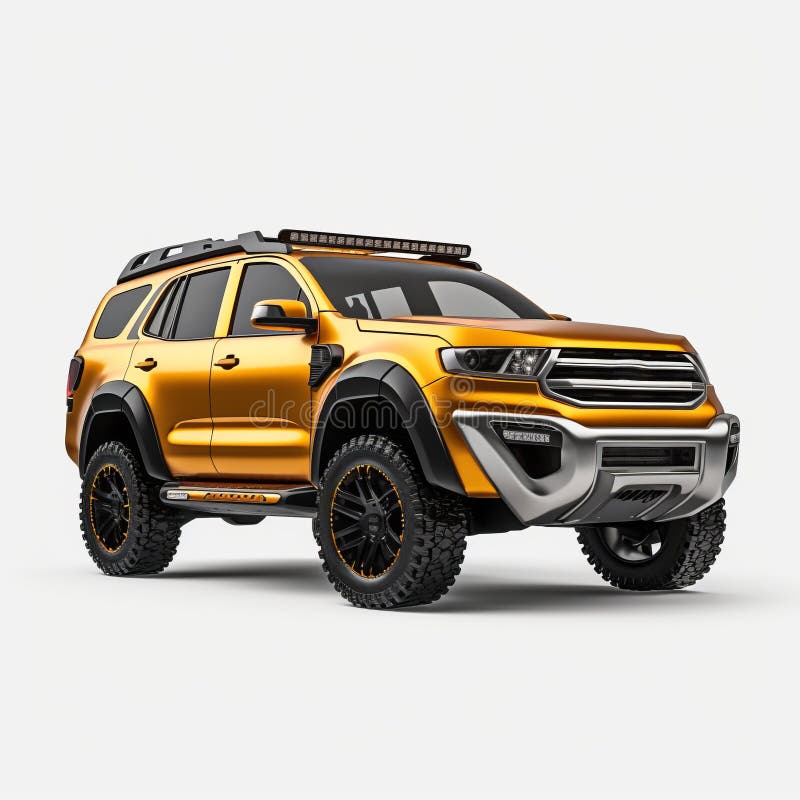 Realistic 3d Ford Explorer Suv Renderings in Zbrush Style Stock ...