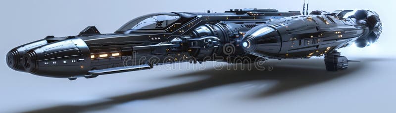 3D Model of a Futuristic Spacecraft with Advanced Propulsion Systems ...