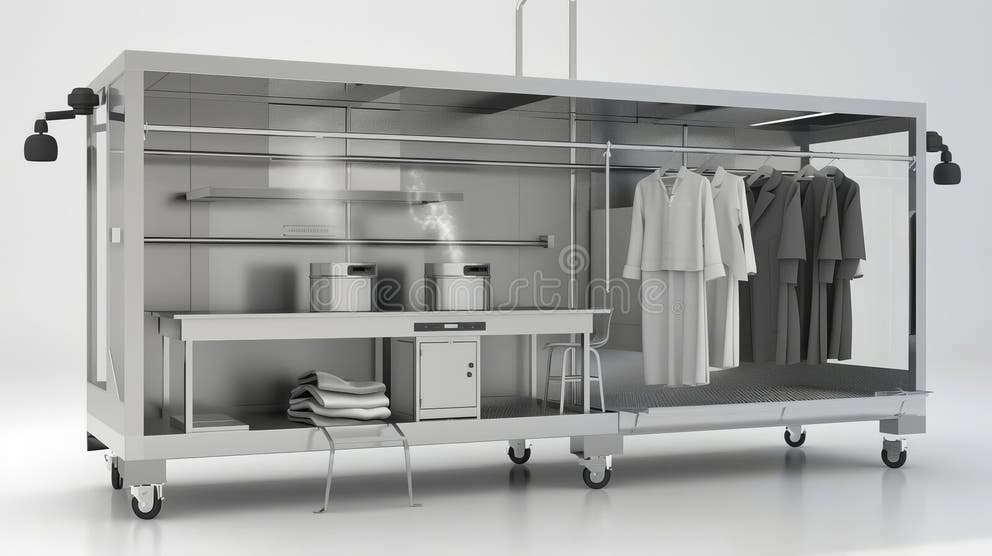 3D Model of Garment Steaming and Refreshing Station for Quick ...