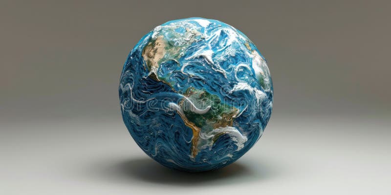 3D Model of the Globe Depicting Ocean Currents and Their Changing ...