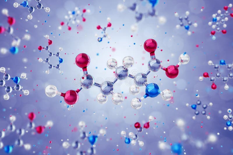 Glutamate - Glutamic Acid stock image. Image of molecules - 148061287