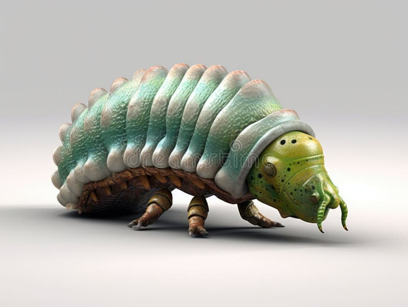 3d model of green insect stock illustration. Illustration of isolated ...