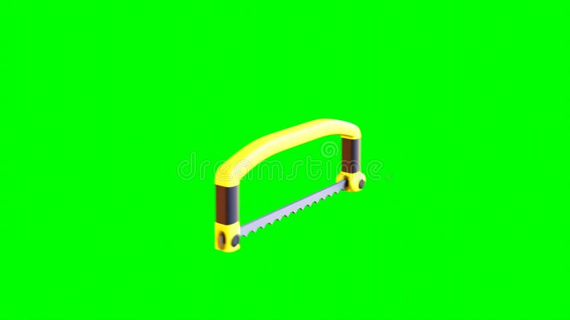 3d Render Model of a Hand Saw Rotating on a Green Screen Stock Video ...
