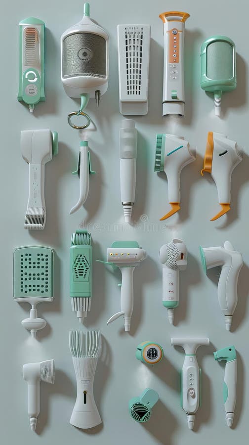 3D Model of Handheld Garment Steamers with Various Attachments and ...