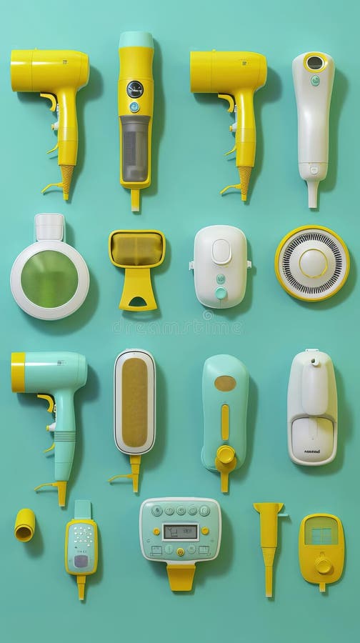 3D Model of Handheld Garment Steamers with Various Attachments and ...