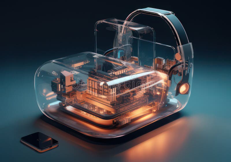 3D Model of a High-tech Audio System, Remote Controlled Via Smartphone ...