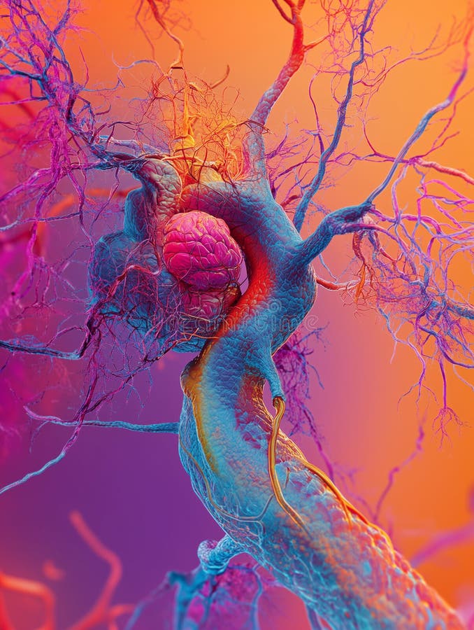 3d Illustration Human Circulatory System Vibrant Colors Stock Photos ...