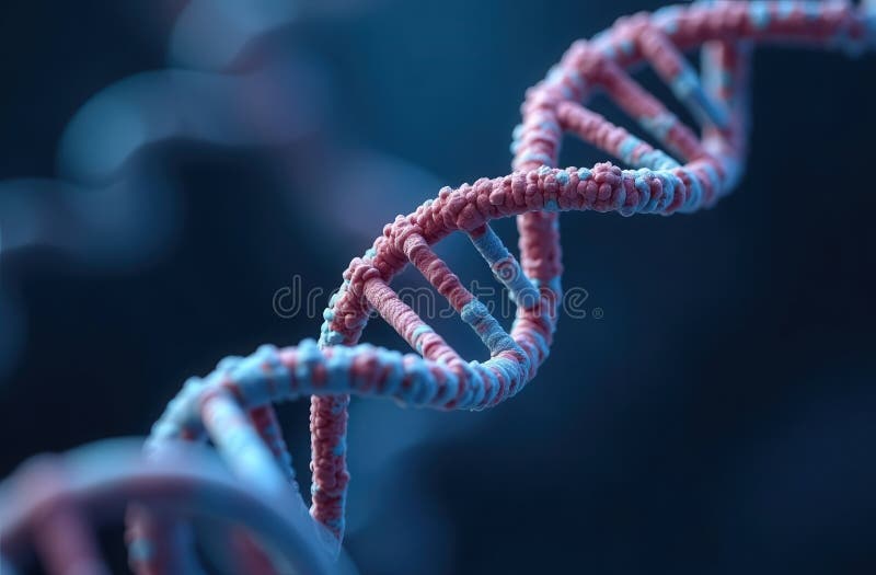 3D Model of Human DNA. Human DNA Close Up Under the Microscope Stock ...