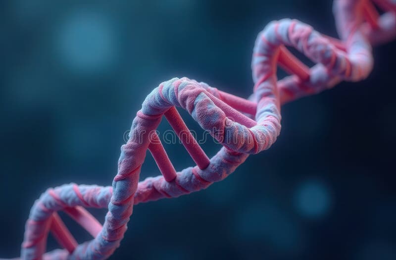 3D Model of Human DNA. Human DNA Close Up Under the Microscope Stock ...