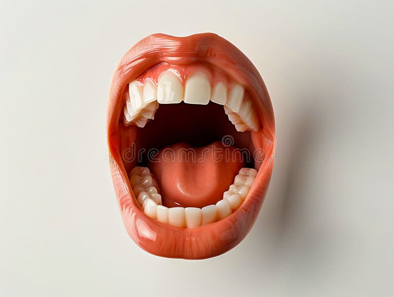 A 3d Model of a Human Mouth with Teeth Stock Photo - Image of tooth ...