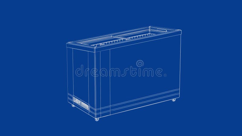 3D Model of Ice Cream Freezer Stock Footage - Video of freezer ...