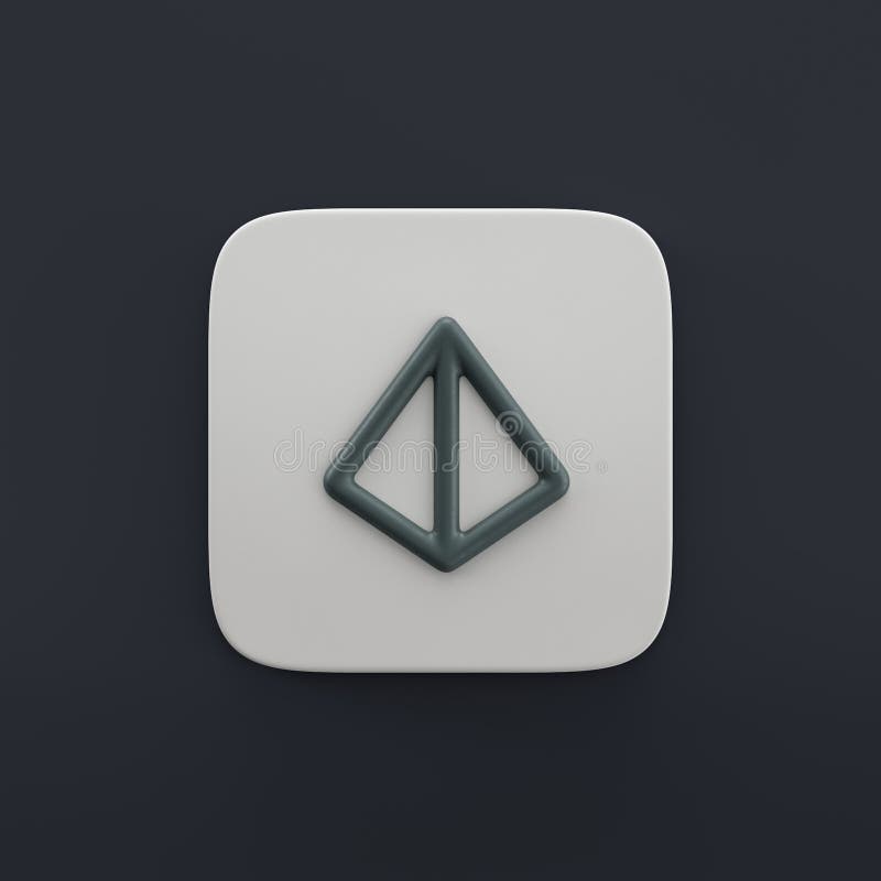 3d Model 3d Icon, Outilne Design and Development Icon in Grey Color on ...