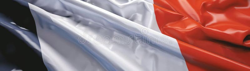 3D Model Illustration of the French Flag with a Smooth Undulating Wave ...