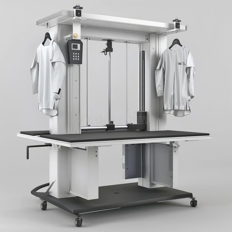 3D Model of Industrial Garment Press with Adjustable Heat and Pressure ...