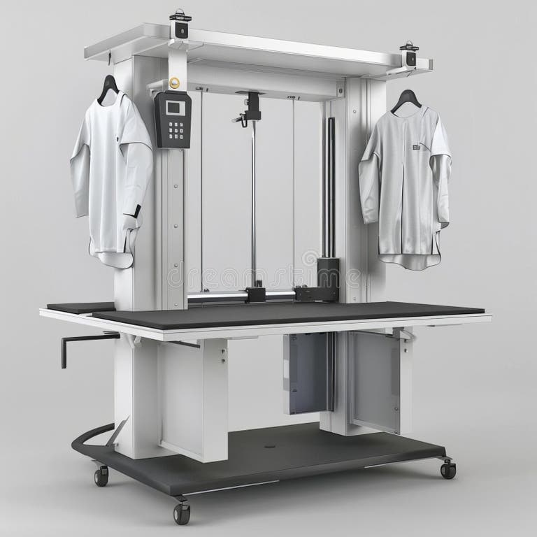 3D Model of Industrial Garment Press with Adjustable Heat and Pressure ...