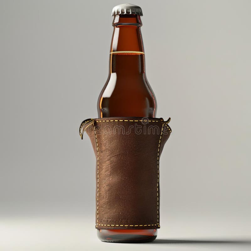3D Model of Insulated Beer Bottle Cooler Sleeve with Minimalist Design ...