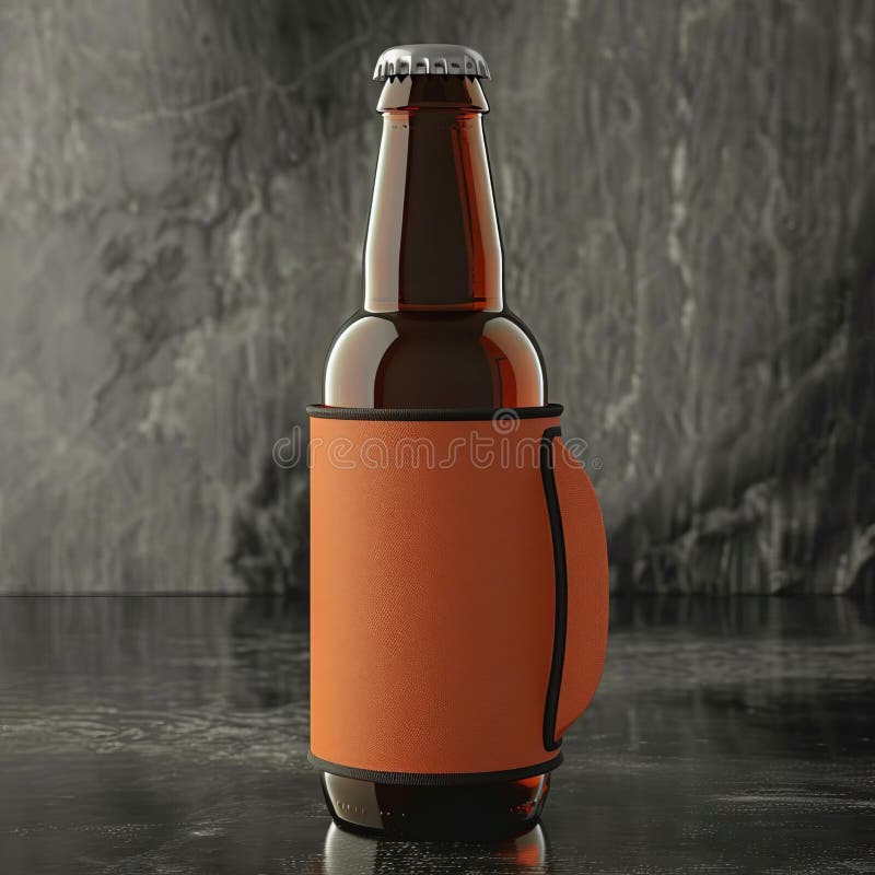 3D Model of Insulated Beer Bottle Cooler Sleeve with Minimalist Design ...