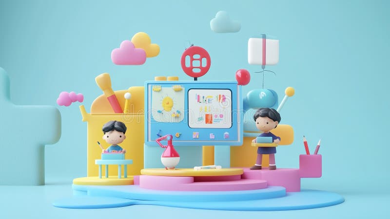 3D Model of an Interactive Edutainment Platform with Animated Learning ...