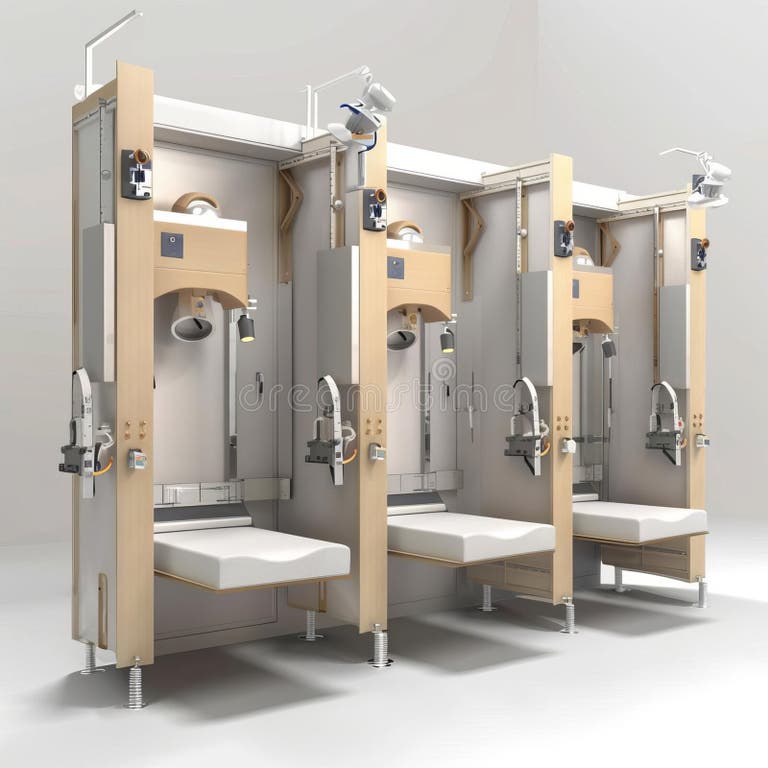 3D Model of Interactive Steaming and Pressing Stations with Guides ...