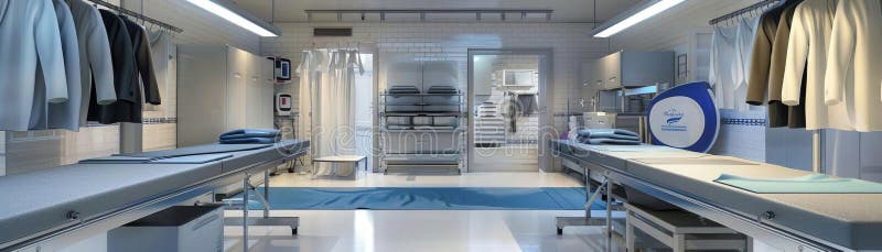 3D Model of Ironing and Pressing Service with Specialized Equipment and ...