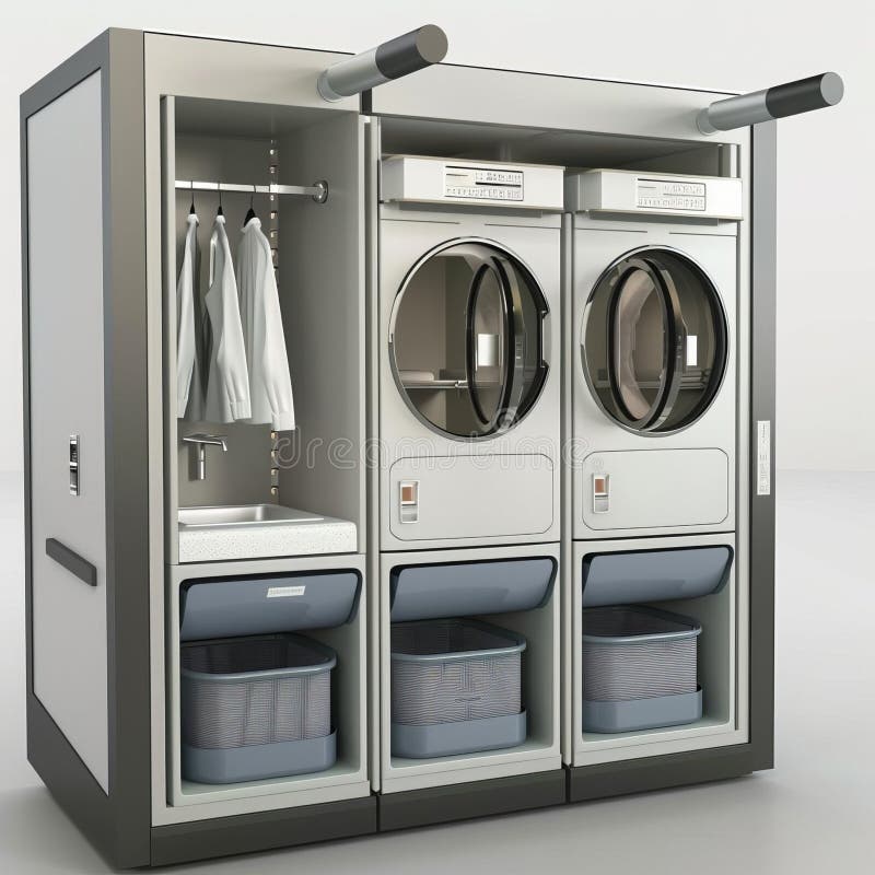 3D Model of Laundry Attendant Services for Handsfree Wash and Fold ...