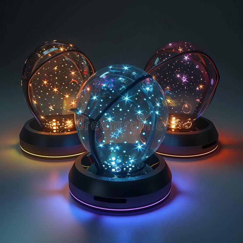 3D Model of LEDilluminated Hubblebubble Bases and Chambers Stock ...