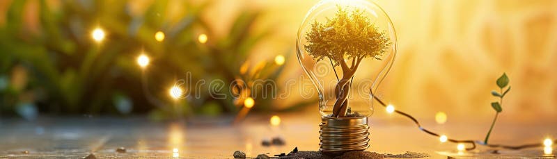 A 3D Model of a Lightbulb Morphing into a Growing Tree Symbolizing the ...