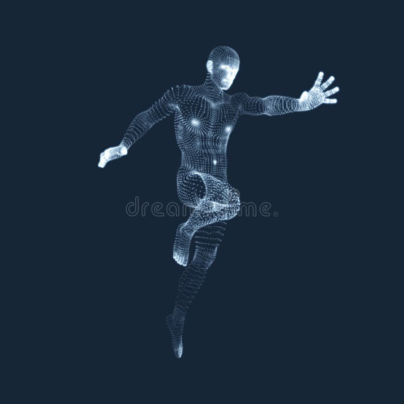 3D Model of Man. Human Body. Design Element Stock Vector - Illustration ...